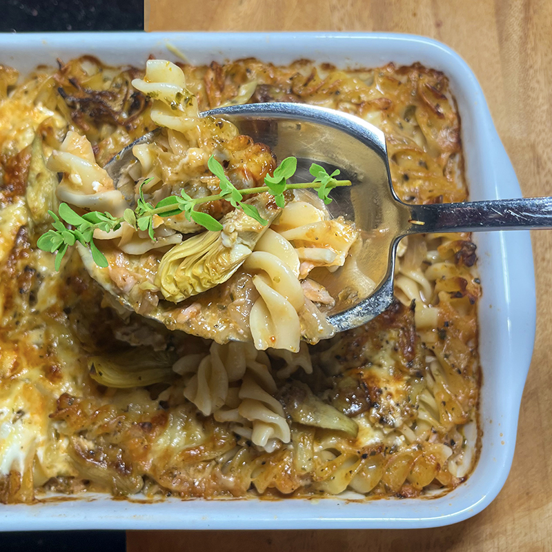 PASTA-GRATIN MIT THUNFISCH UND ARTISCHOCKEN – FEL!X KITCHEN